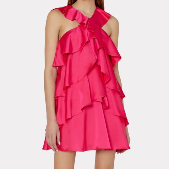 Milly | Dresses | Milly Lexi Satin Dress In Milly Pink | Poshmark